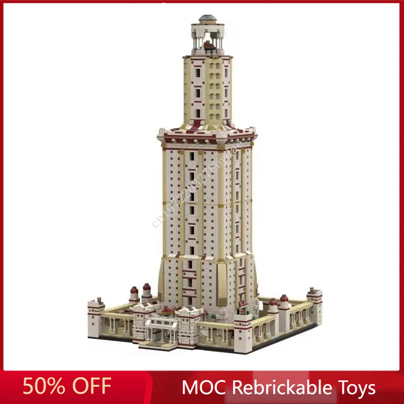 4741PCS-Customized-MOC-Pharos-Lighthouse-Of-Alexandria-Model-Building ...