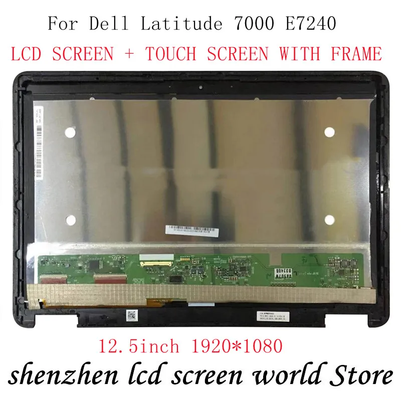 12.5 "fhd para dell latitude 7000 e7240 lcd tela de toque digitador assembléia LP125WF1 SPA4 ...