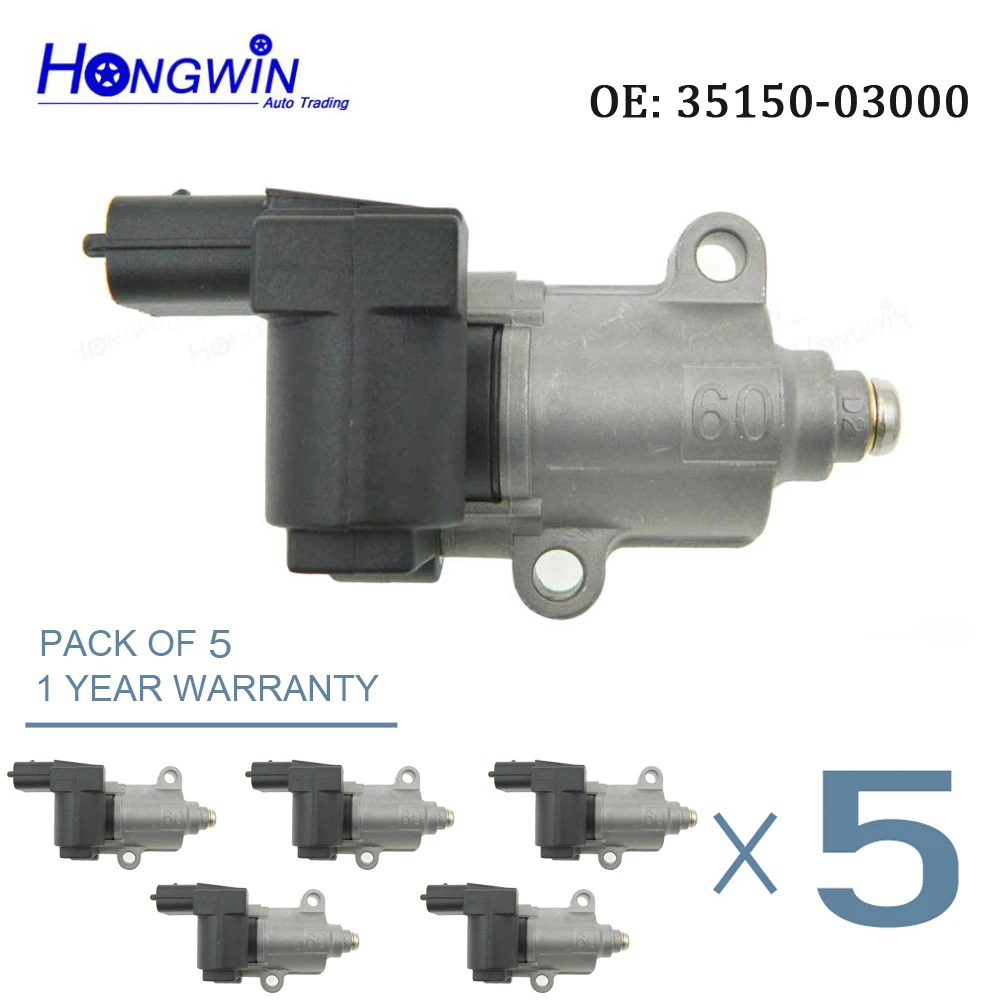 5 PCS 35150 03000 자동차 유휴 속도 모터 유휴 공기 제어 밸브 IACV For Hyundai i10 1.2 ...