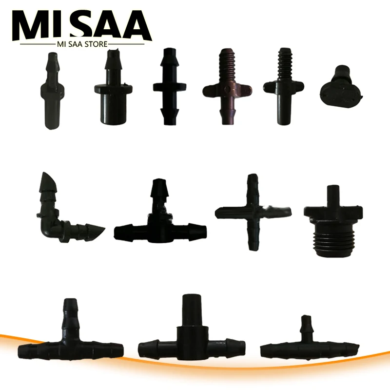 Barbed-3-Way-TEE-Connector-For-4-7mm-Tubing-Watering-Pipe-Hose-Plastic ...