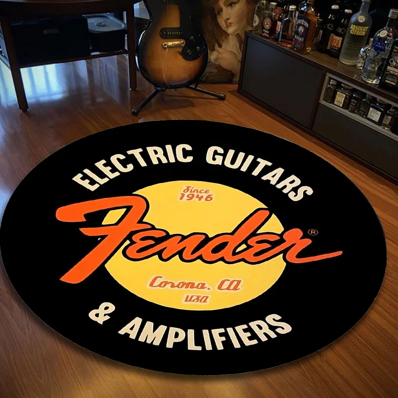 Fender-Guitar-Round-Carpet-for-Living-Room-Home-Design-Non-Slip-Gaming ...