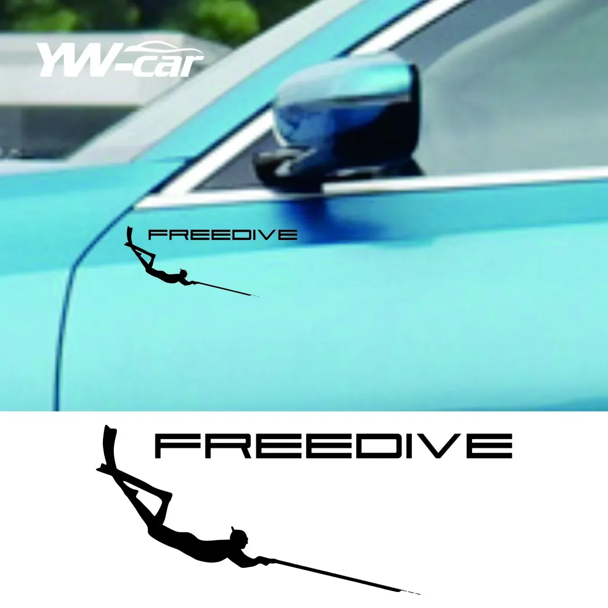 Car-Sticker-Spear-Fishing-Wetsuit-Pneumatic-Speargun-Freediving-Snorkel ...