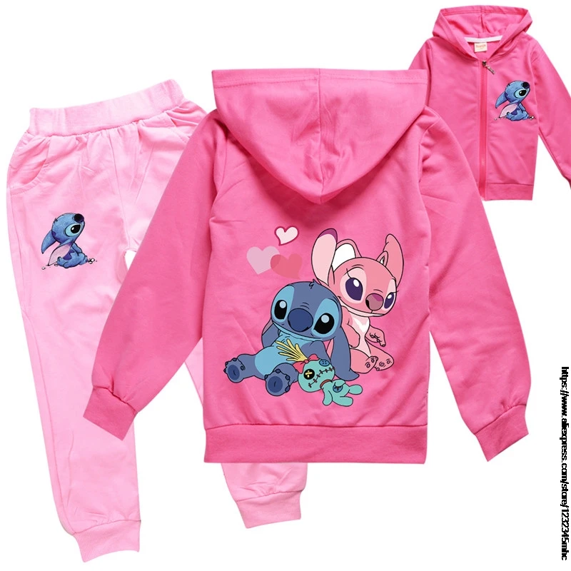 New-Lilo-And-Stitch-Clothes-Kids-Sportsuit-Girls-Outfits-Children ...