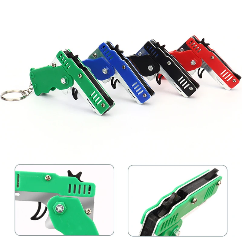 1PCS-Mini-keychain-gun-rubber-band-gun-Toy-Gun-Shooting-Pistol-Alloy ...