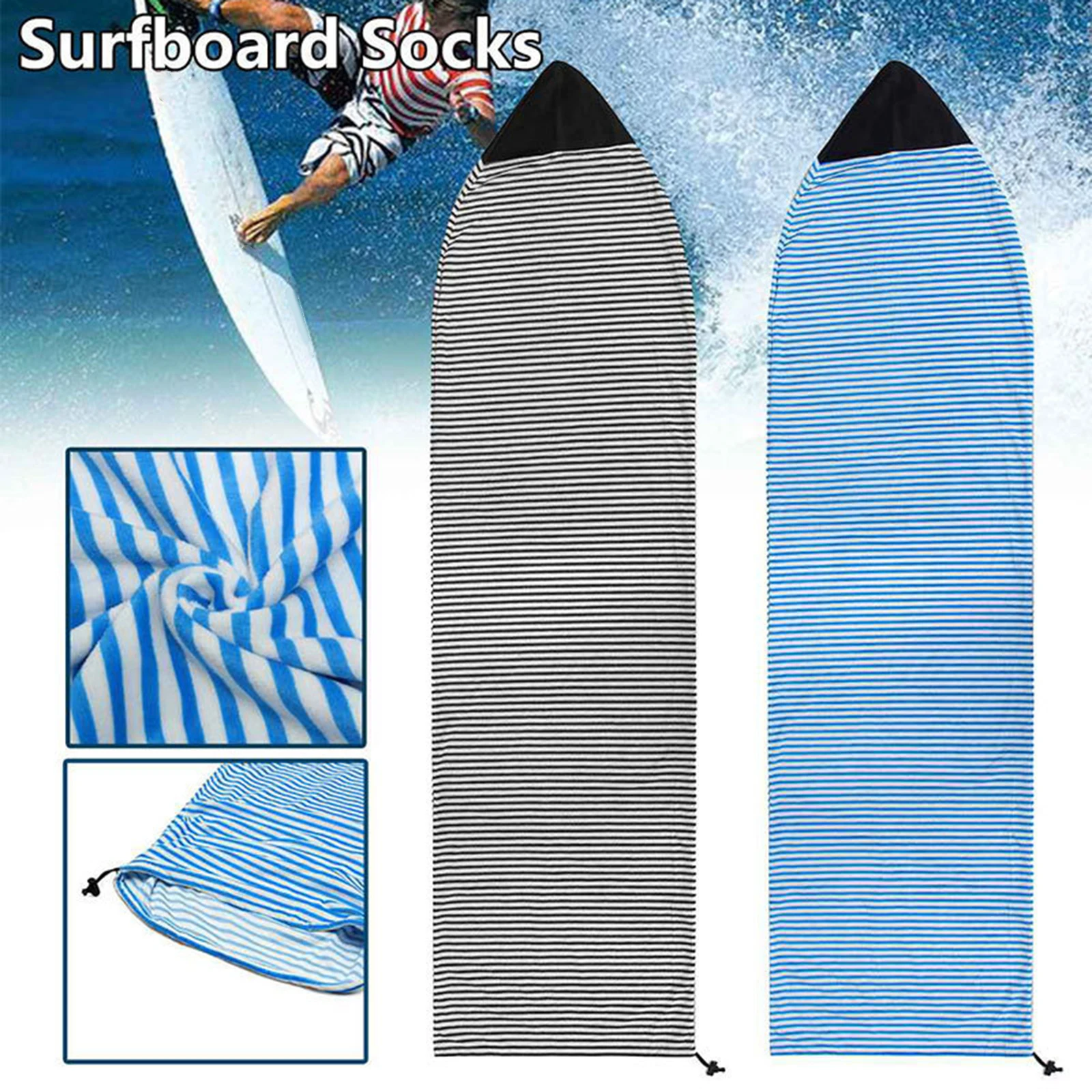 Water Sports Surfboard Sock Cover Soft Shortboard Sock Protective Case ...