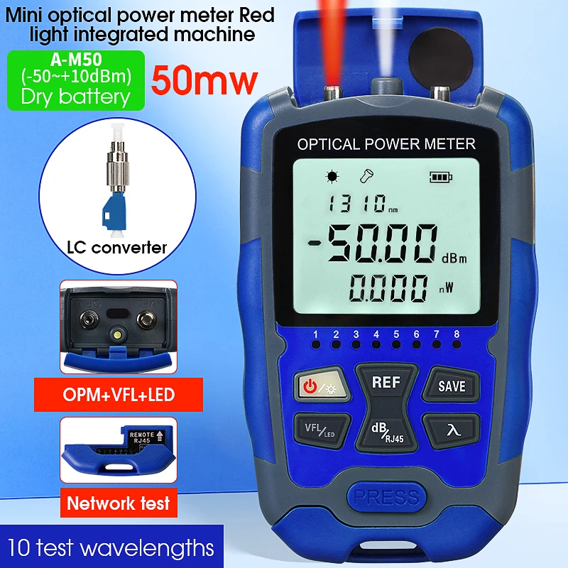 Blue-A-M50-Optical-Power-Meter-50-26dBm-4-in-1-Multifunction-Visual ...