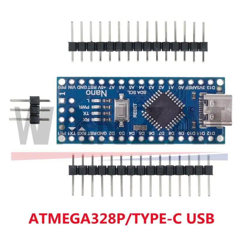 Circuits intégrés,ATMEGA168P MICRO USB--Mini-type-c-micro Usb Nano 3.0 16 Mhz, Contrôleur Nano ...