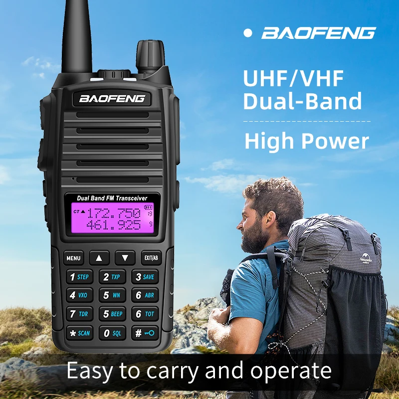Baofeng-professional-intercom-BF-UV82-high-power-8W-Outdoor-Intercom-FM ...
