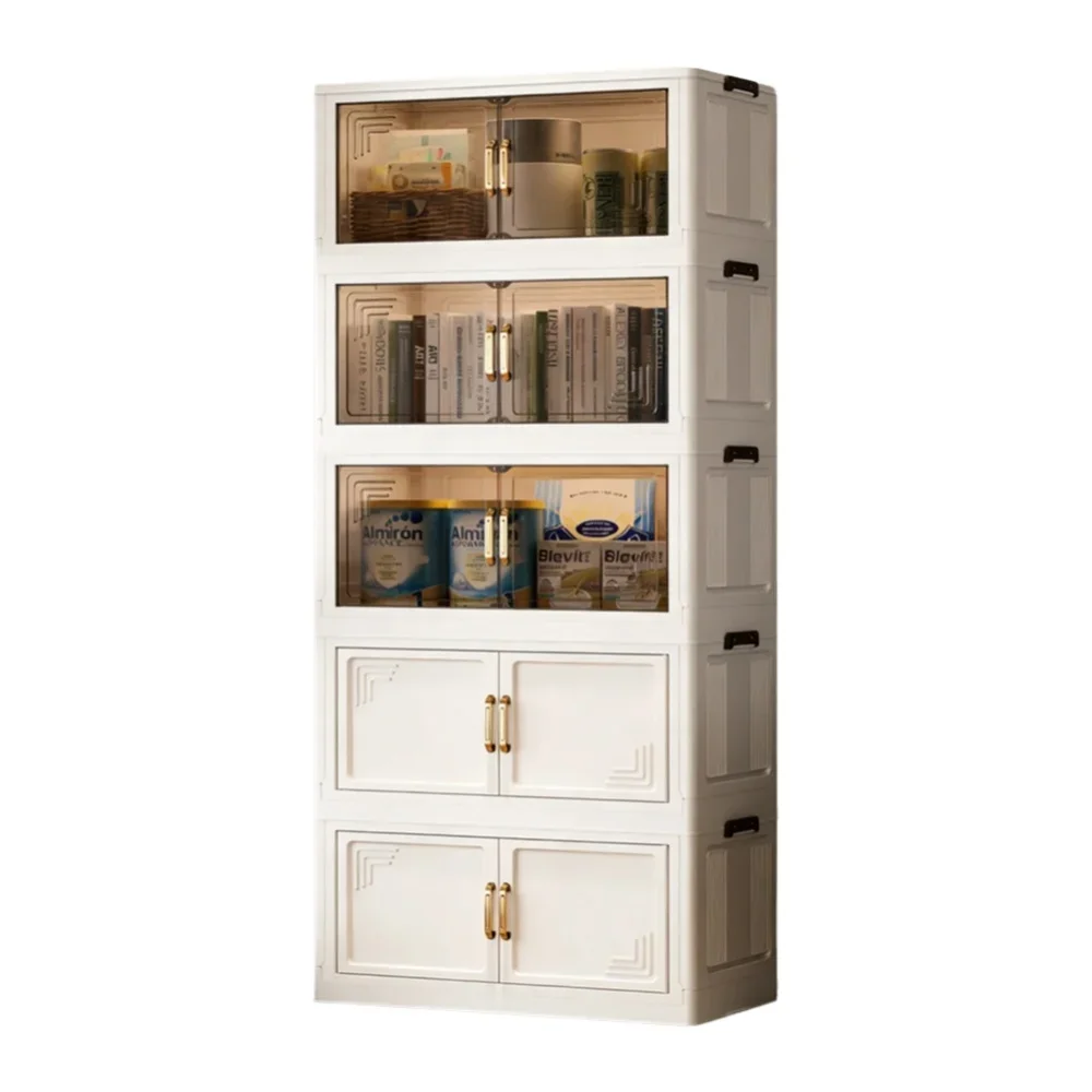 Multifunction Storage Cabinet Large Capacity Foldable Easy-to-Install ...