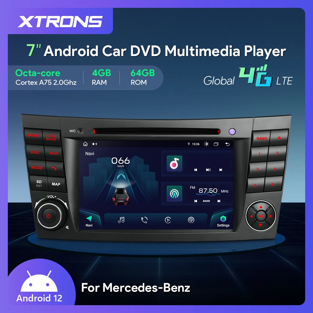 XTRONS 7 "Android 12 Auto Radio Für Mercedes Benz W211 Octa Core IPS ...