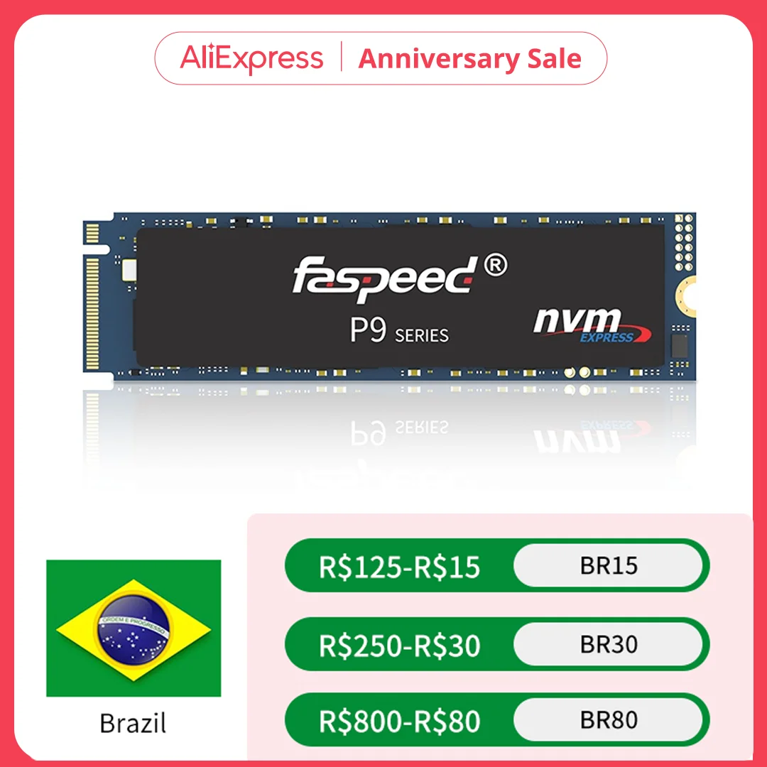 Faspeed ssd m2 pcie 4.0 nvme 512gb 1tb ssd m.2 gen4 drive disco de ...
