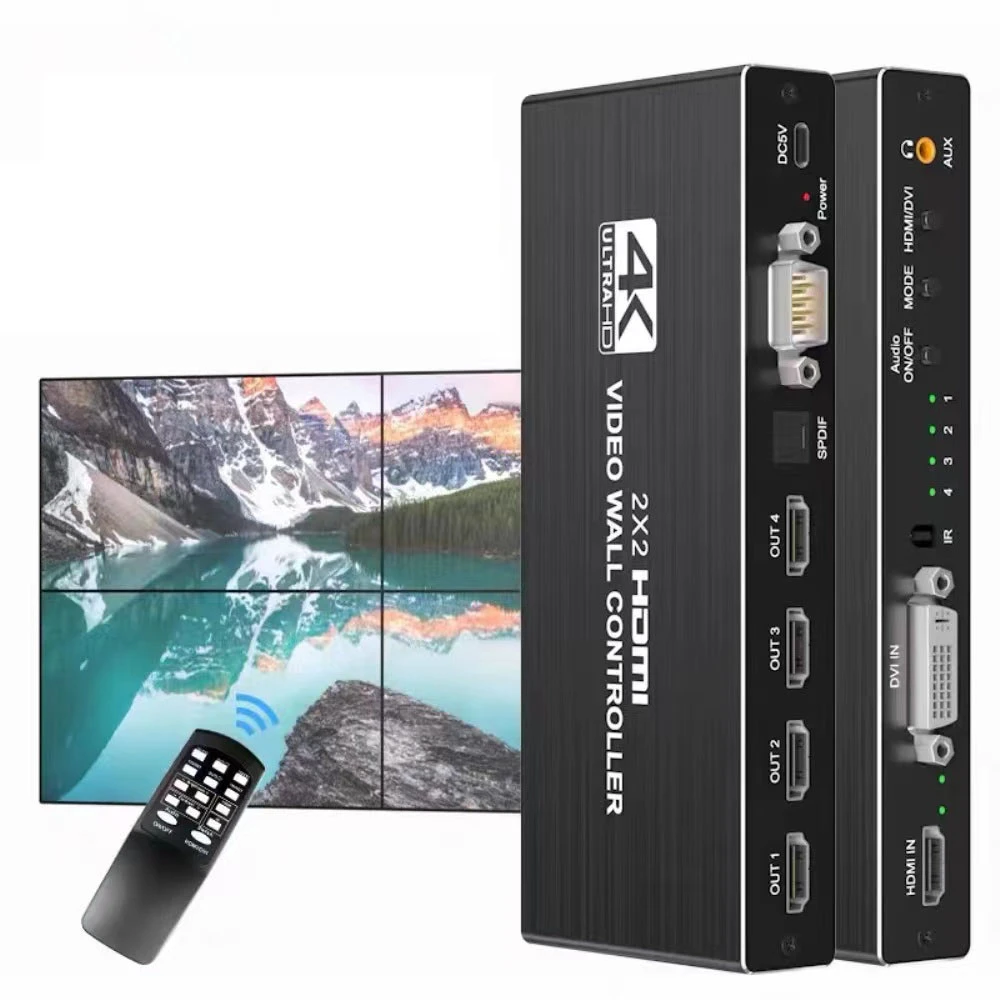4k Hdmi Video Wall Controller 2x2 Hdmi Dvi Video Wall Processor 1x2 1x4 ...