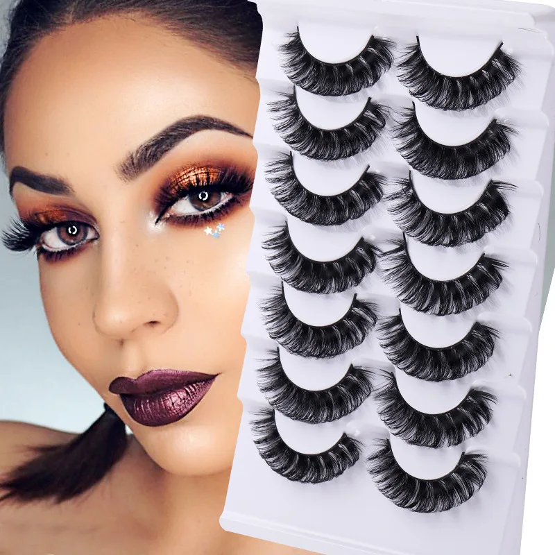 Russian-Long-Eyelashes-10-Pairs-of-Chemical-Fiber-Lashes-3D-False ...