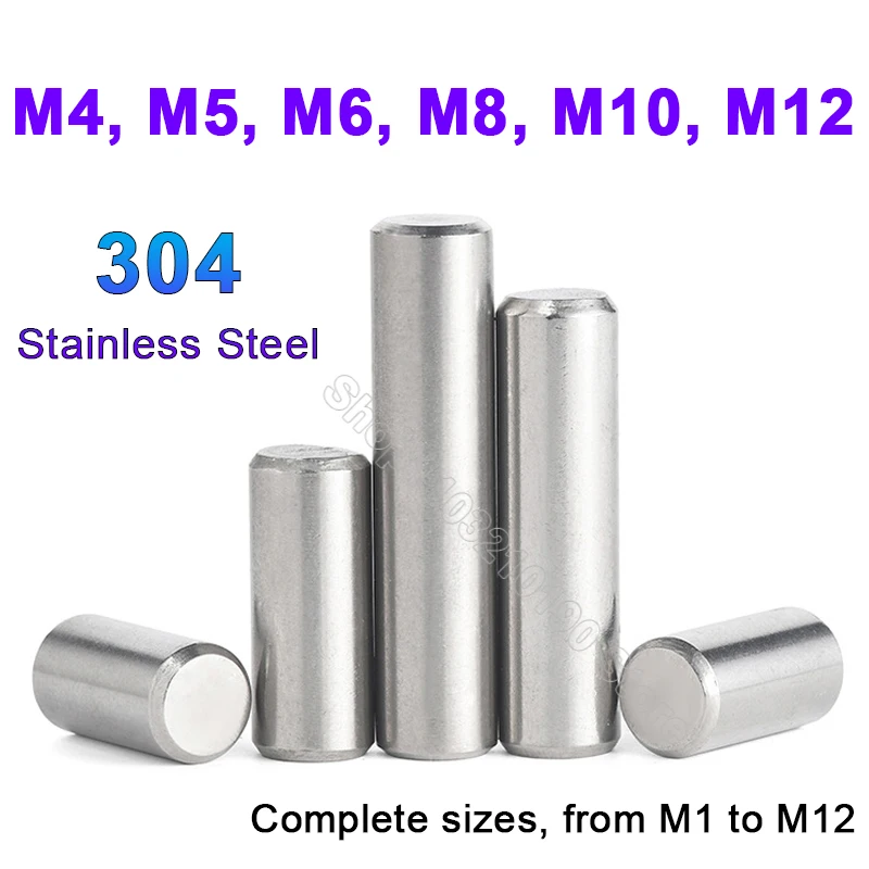 1-10Pcs-M4-M5-M6-M8-M10-M12-Cylindrical-Pin-Locating-Dowel-304Stainless ...