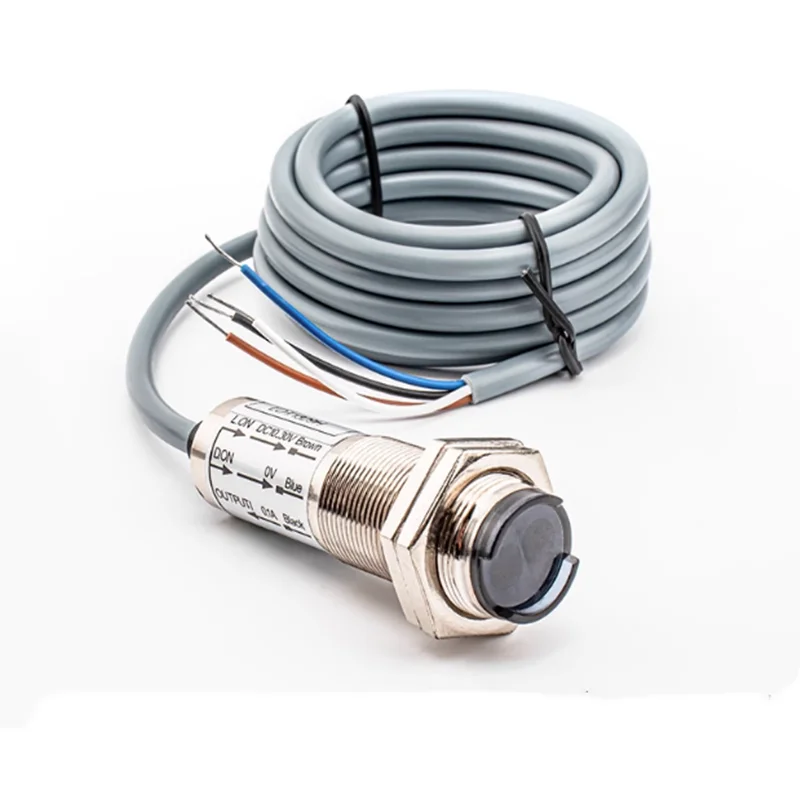 CDD 40N DC 12V 24V 40mA 4 선 유형 NPN NO + NC 40mm 검출기 원통형 유도 형 근접 스위치 센서 ...