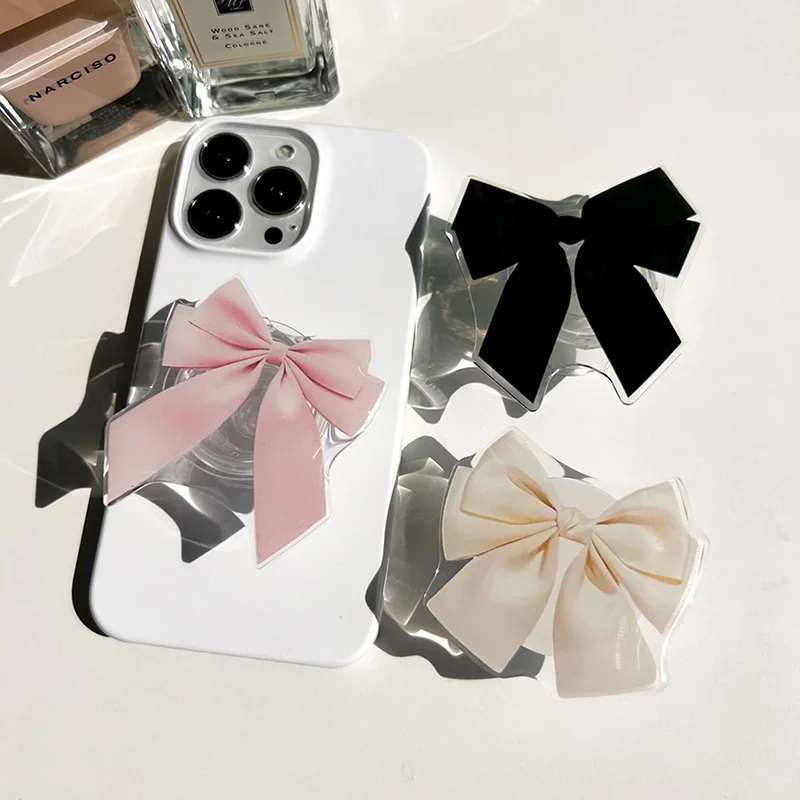 Cute Butterfly Bow Holder Soft Phone Case Finger Ring Case Cover Back ...