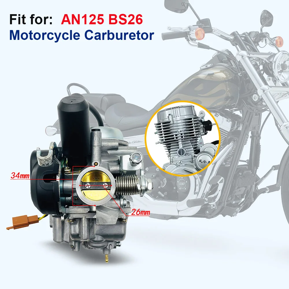 Motorcycle-Carburetor-26MM-For-SUZUKI-AN125-BS26-PD26J-Carb-KAWASKI ...