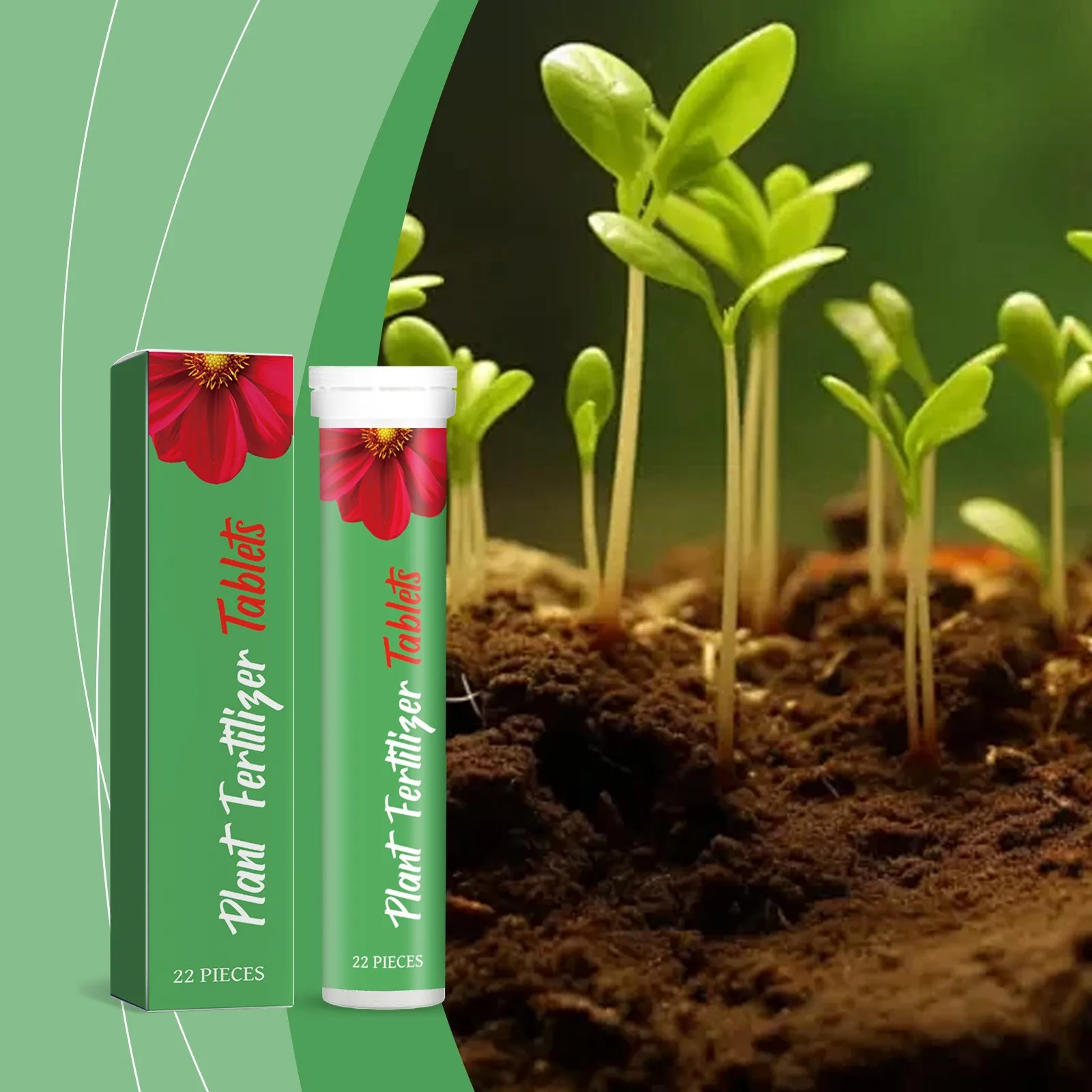 22pc Gardening Universal Slow-Release Tablet Organic Fertilizer Plant ...