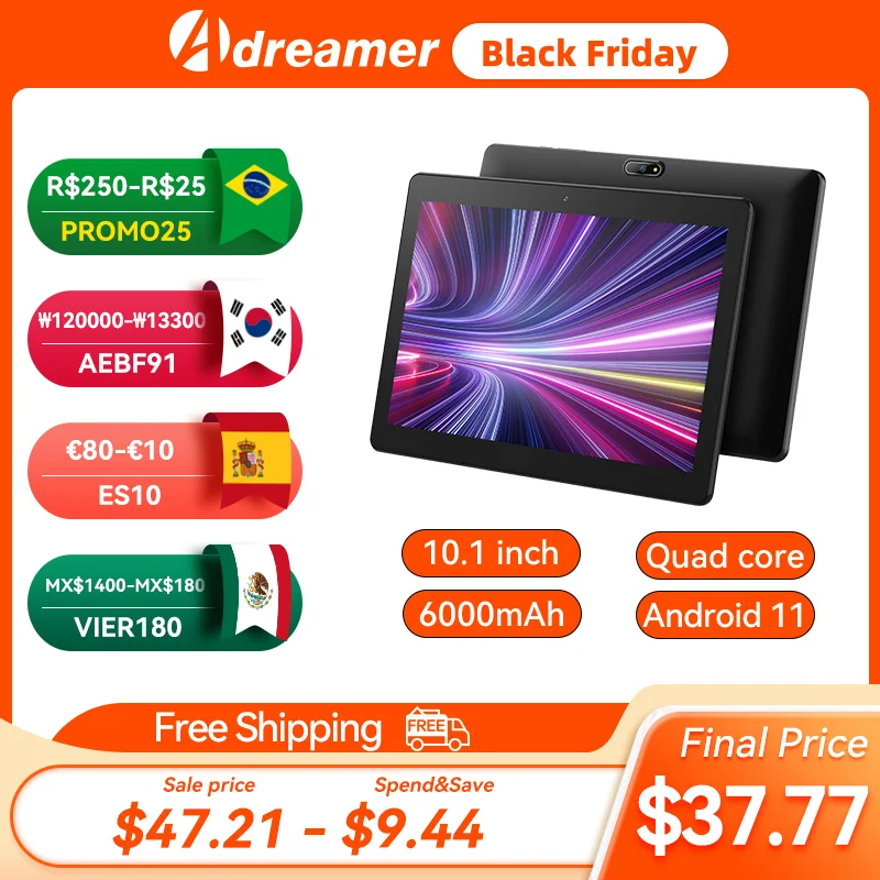 Adreamer-LeoPad10-Tab-10-1-Tablet-1280x800-IPS-Android-11-Quad-Core-2GB ...