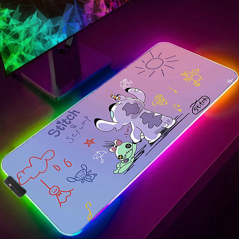 Rosa rgb mouse pad kawaii ponto dos desenhos animados anime velocidade ...