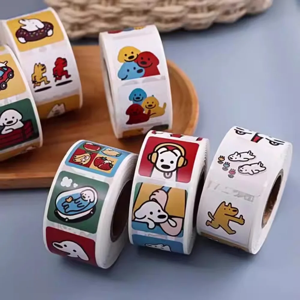 INS Style Stickers Japanese Cute Pet Puppy Cartoon Square Sealing Paste ...