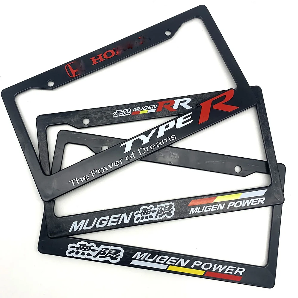 2PCS-JDM-Racing-Car-License-Plate-Frame-USA-Standard-ABS-For-Honda ...