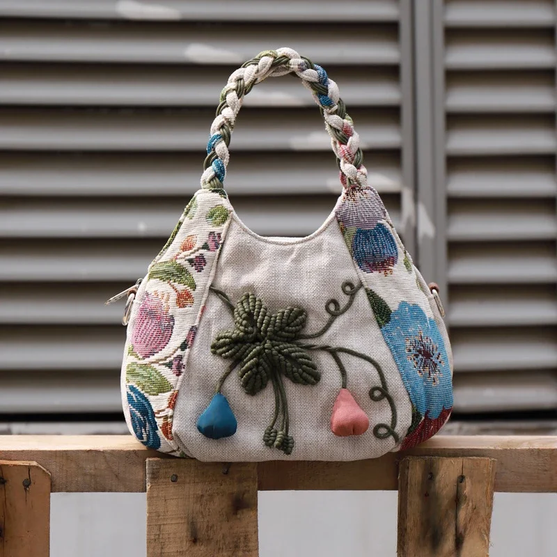 Women Linen Casual Handbag High Quality Travel Crossbody Bag Shopper ...