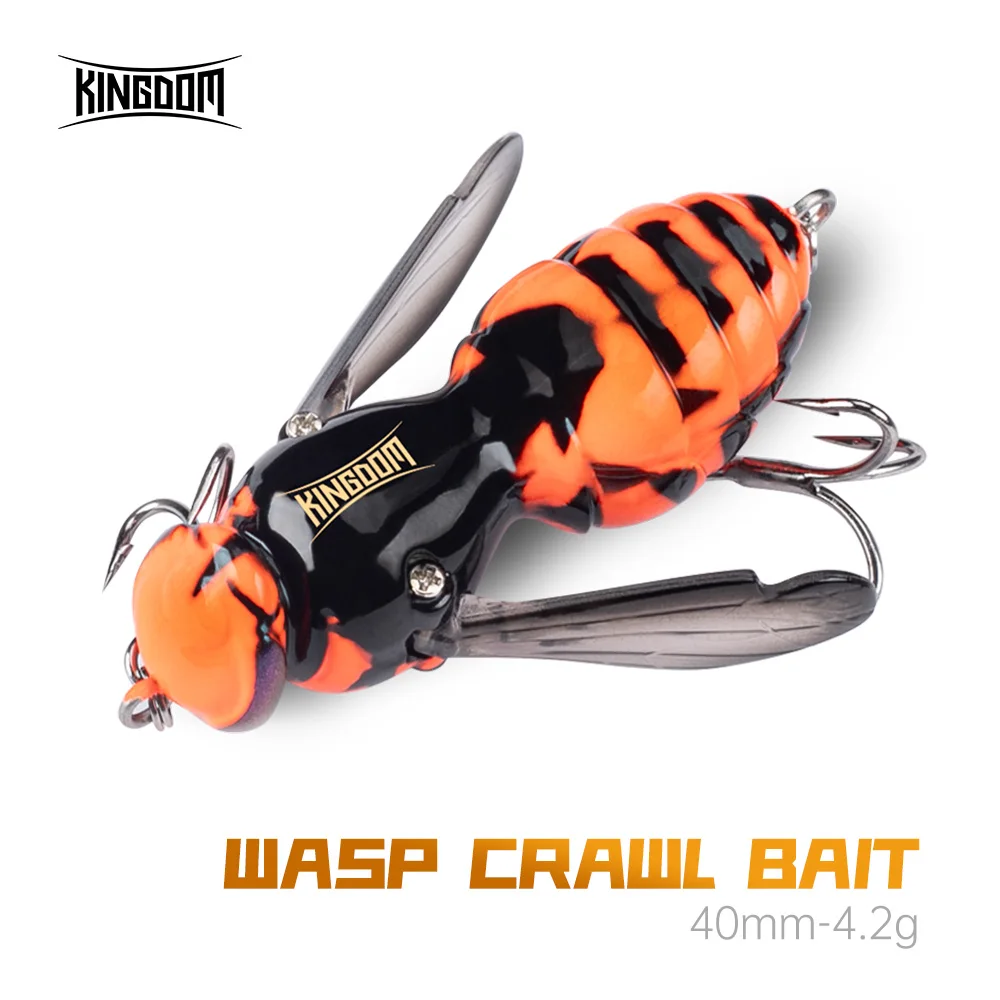 Kingdom-Wasp-Crawl-Bait-4-2g-40mm-Insect-Bionic-Floating-Fishing-Lure-Swimbaits-Hard-Artificial ...
