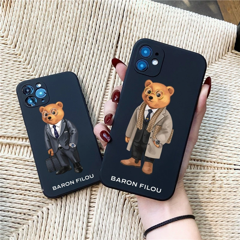 Business Bear Baron Filou Soft Case For Iphone 13 12 11 Pro Max Mini 7 ...