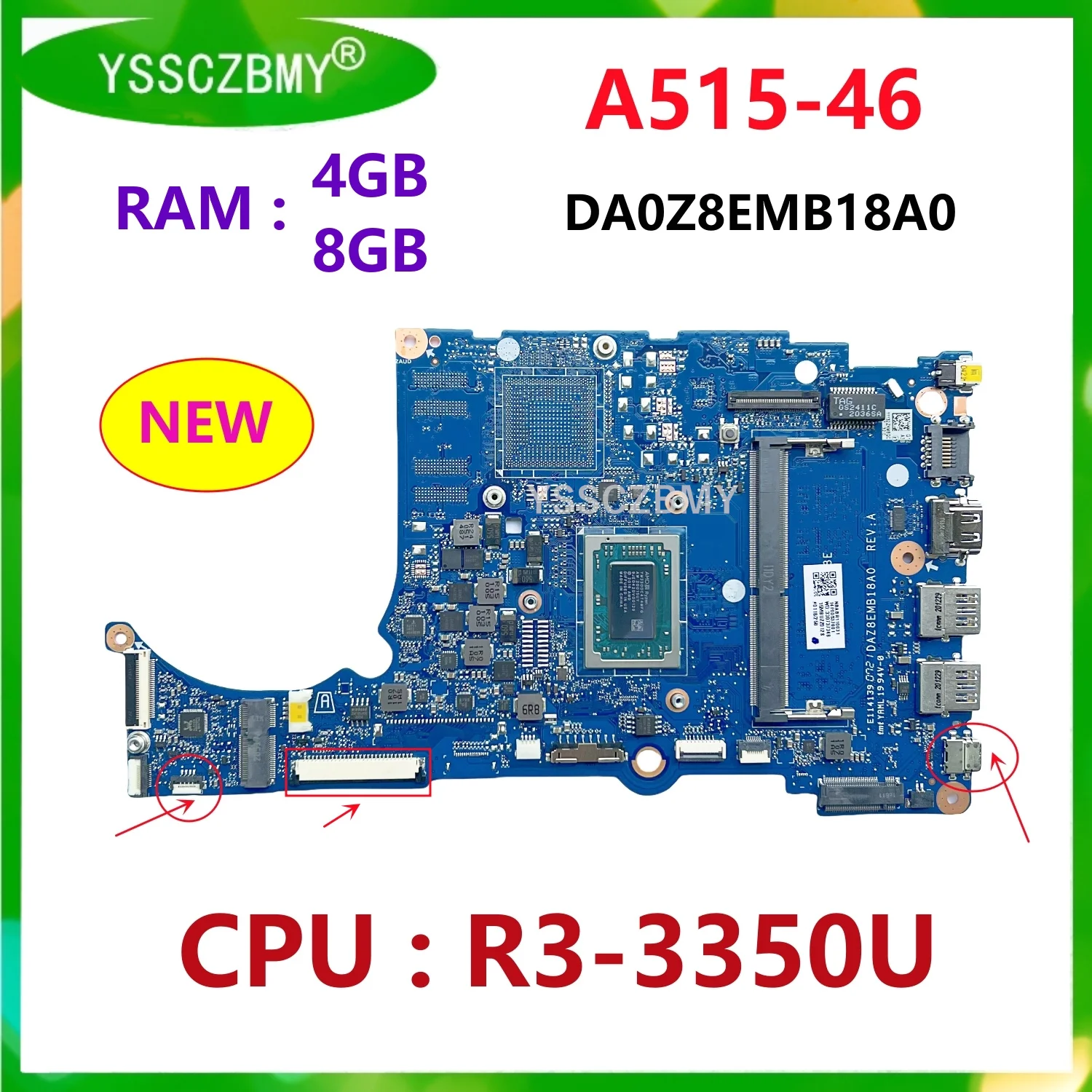 NBABR11003 Mainboard For ACER Aspier A515-46 Laptop Motherboard ...