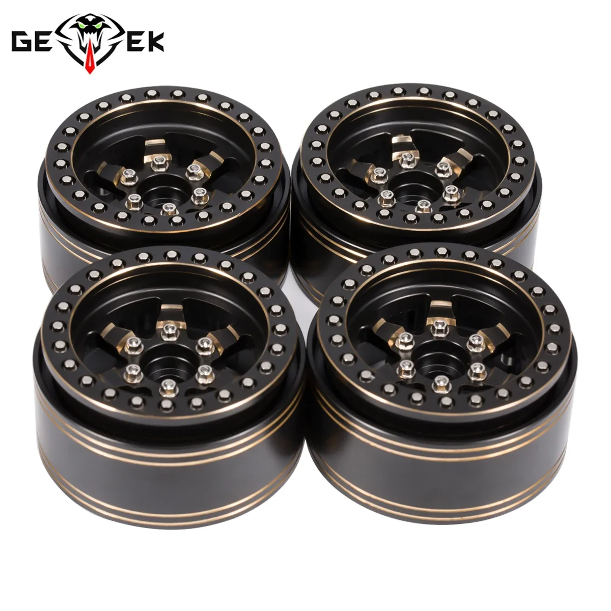 239g/pcs Brass 1.9 Beadlock Wheel Rims with Scale Hardware for 1/10 RC ...