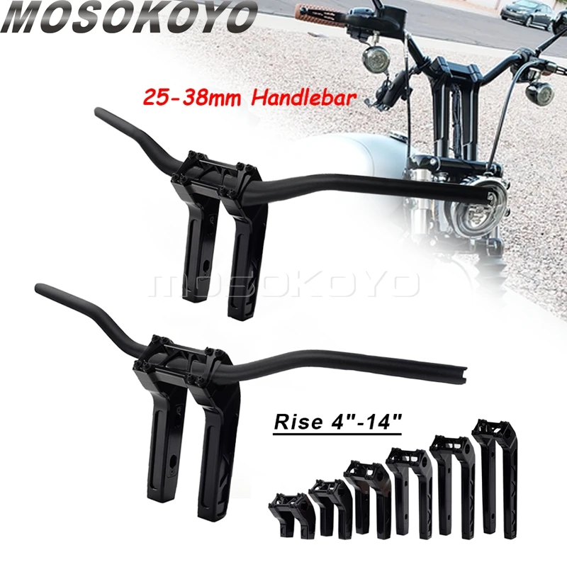 Club-Style-1-5-Pullback-Handlebar-Riser-Aluminum-For-Harley-Dyna ...