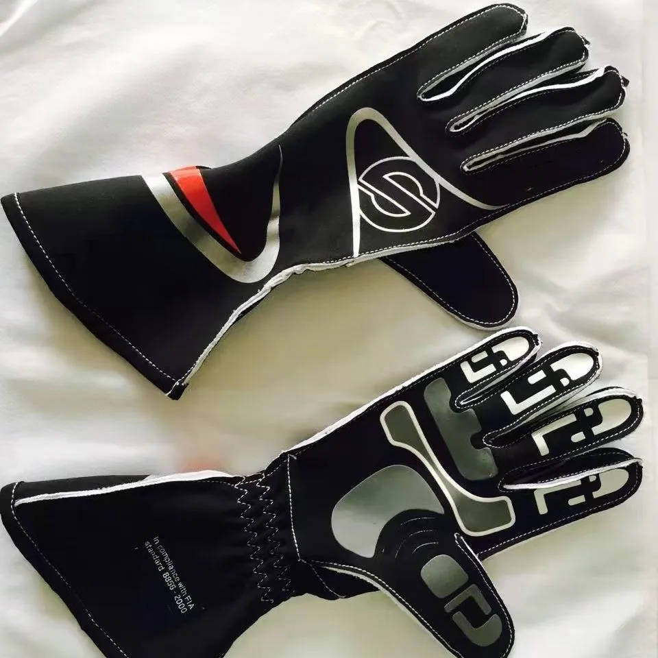 FIA SPCO Logo Racing Car Gloves Silicone Non-slip Kart Racing Gloves ...