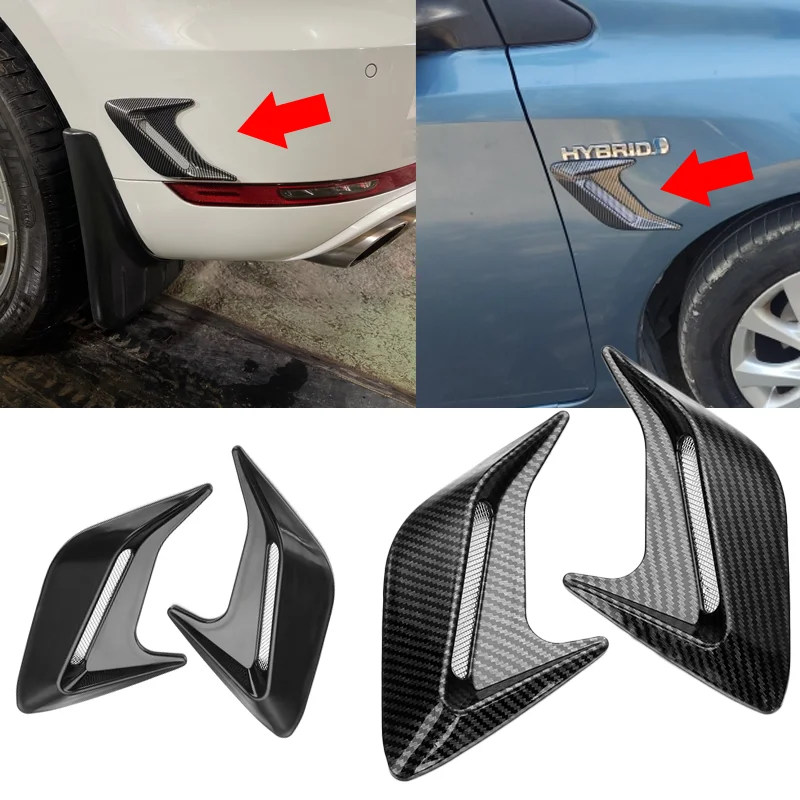 Carbon Fiber Universal Car Shark Gills Fender Side Air Flow Outlet Vent ...