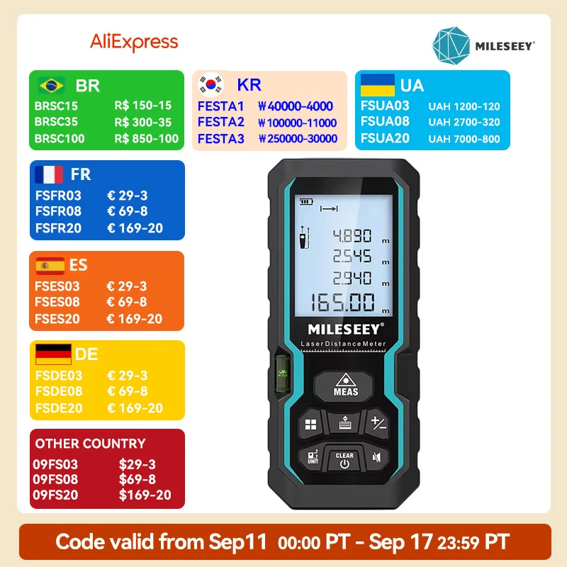 Mileseey-S6-Laser-Distance-Meter-40m-120m-Rangefinder-with-Level-Bubble ...