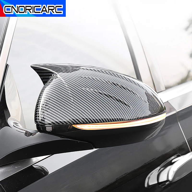 Carbon Texture Car Accessories Side Rearview Mirror Caps Rear View ...