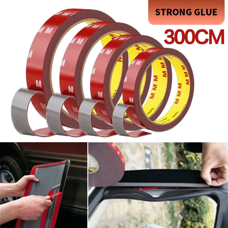 300cm-Double-Sided-Tape-Waterproof-Acrylic-Foam-Strong-Double-Adhesive ...