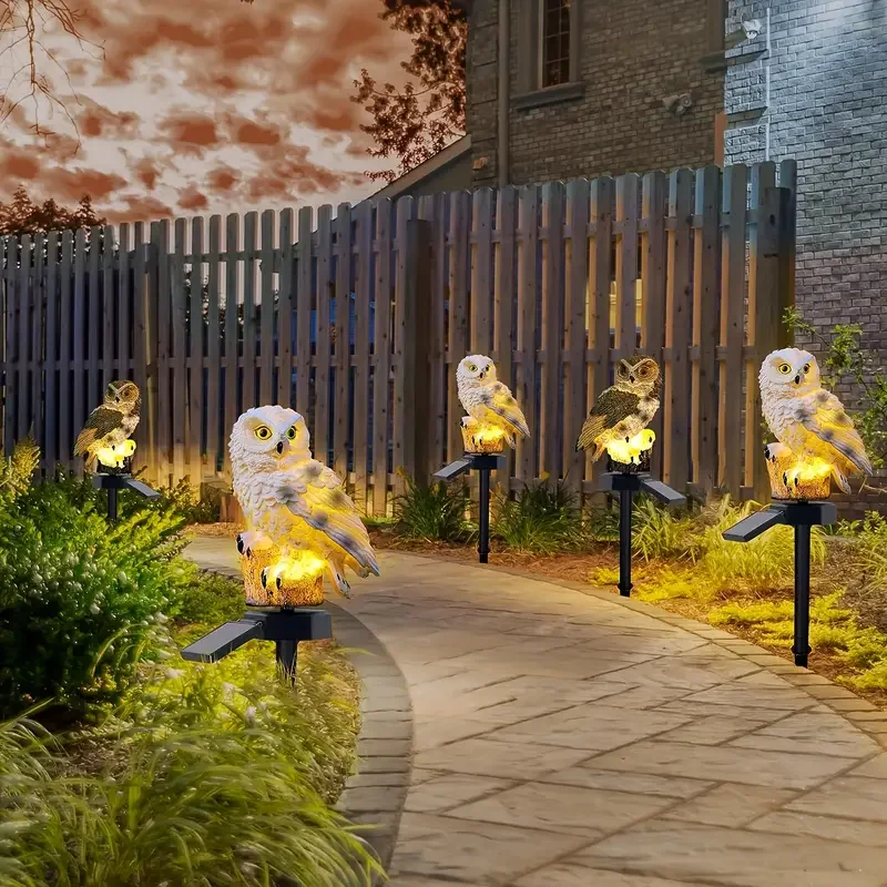 1pc-Adorable-Owl-Solar-LED-Garden-Light-Durable-Resin-Waterproof-Auto ...