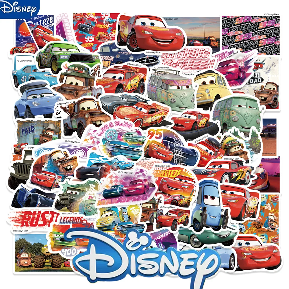 50pcs-Cool-Disney-Cartoon-Cars-Stickers-Lightning-Mcqueen-Decals ...