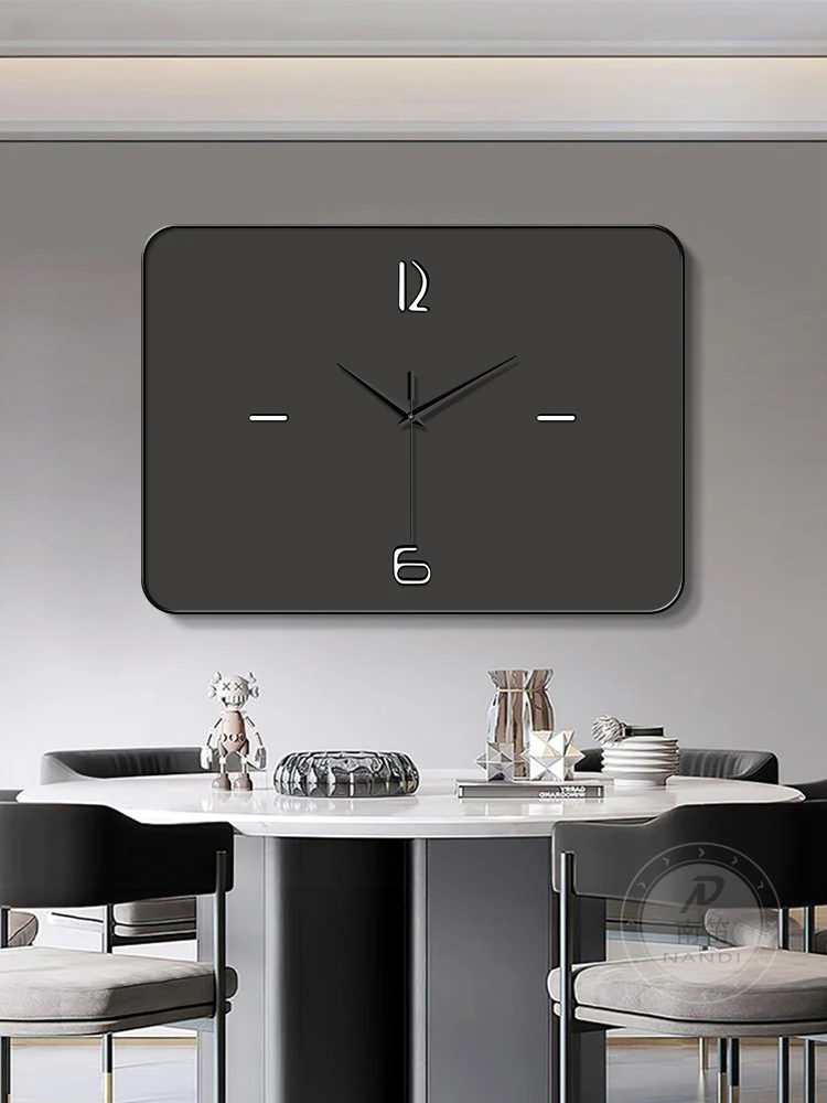 Solid color minimalist Restaurant clock Wall clock Living Room New ...