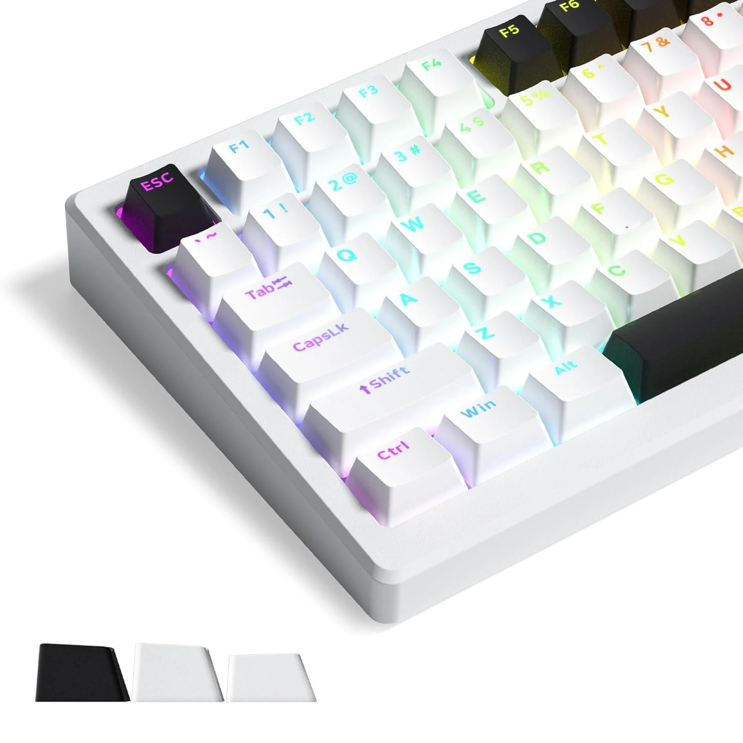 BOW-Double-Shot-PBT-Keycaps-OEM-Profile-Shine-Through-RGB-Backlit ...