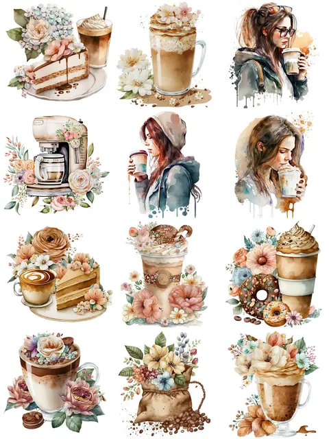 Coffee Girl Stickers Crafts And Scrapbooking stickers kids toys book ...