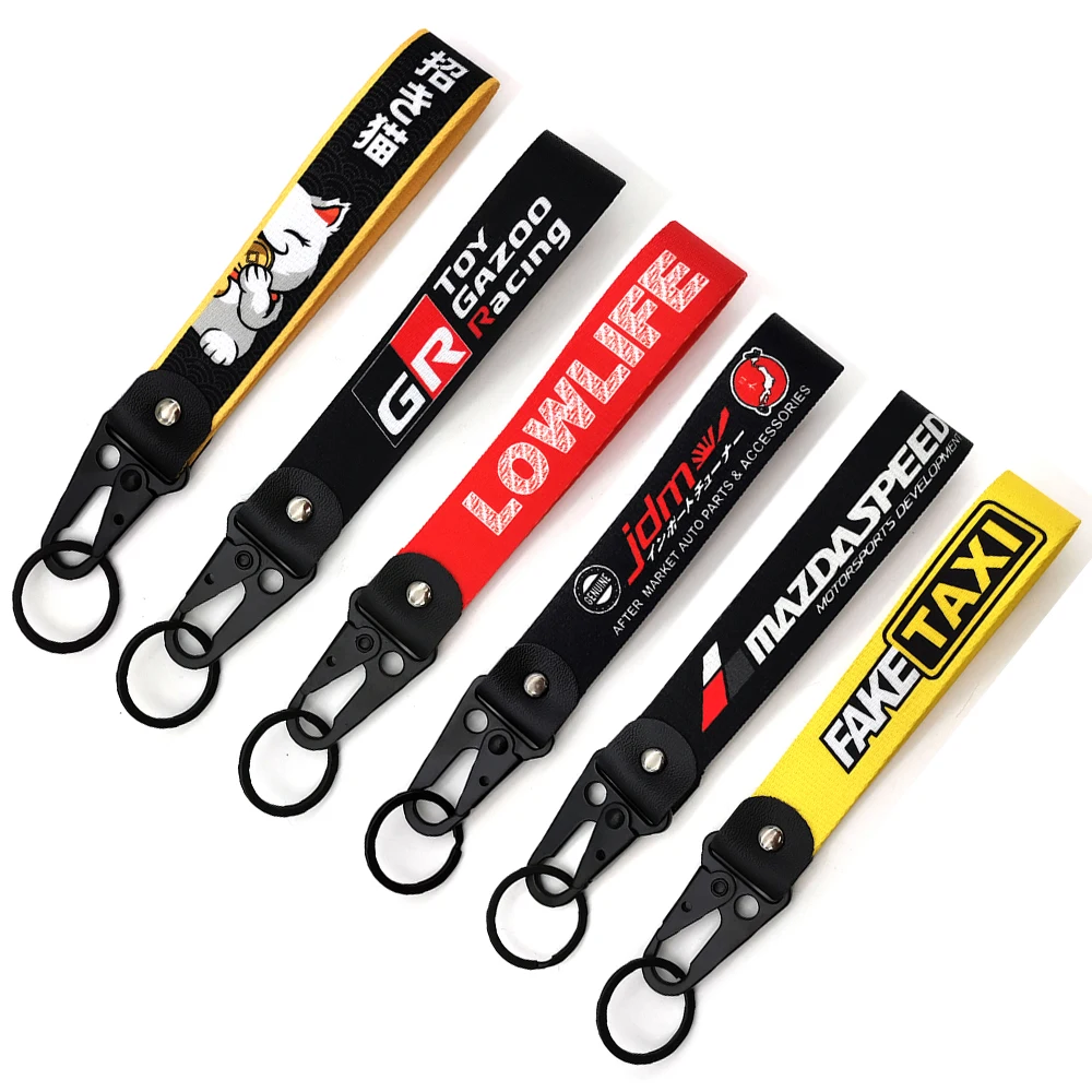 New-JDM-Style-Car-Keychain-Nylon-Low-Life-Fake-Taxi-Lanyard-Keyring ...