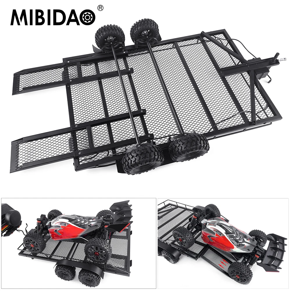MIBIDAO-Simulation-Metal-Alloy-RC-Trailer-Hopper-Frame-with-Wheels-for ...
