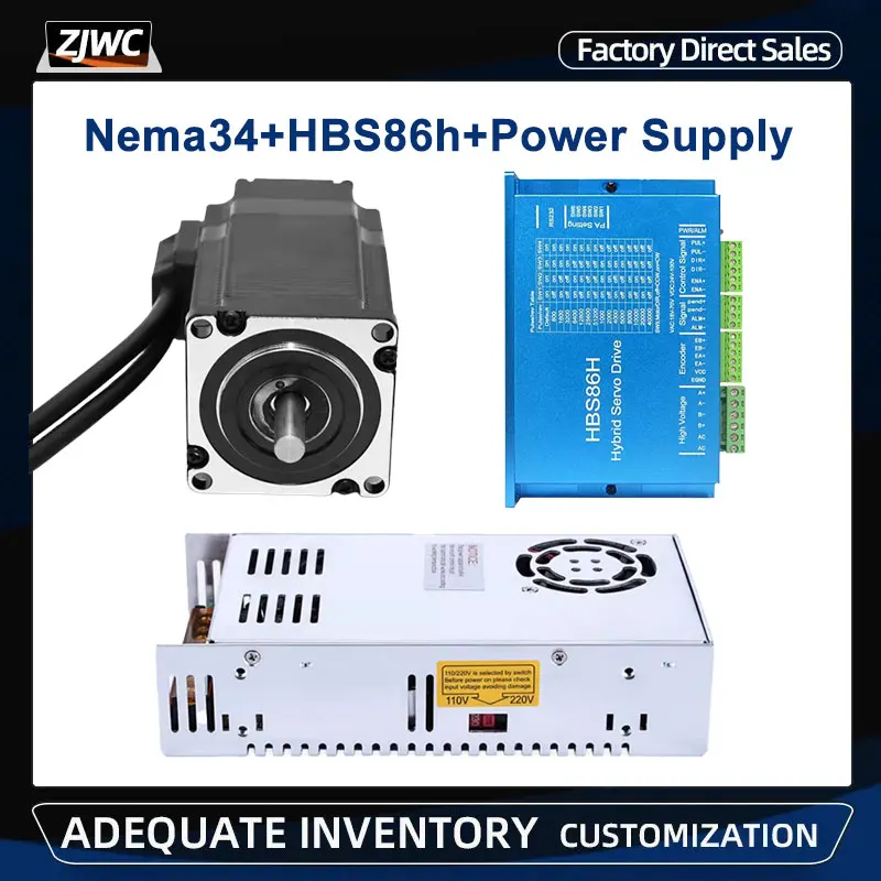 3 Axis 4 Axis Nema34 4.5N 8.5N 12N Closed Loop Stepper Motor Kit ...