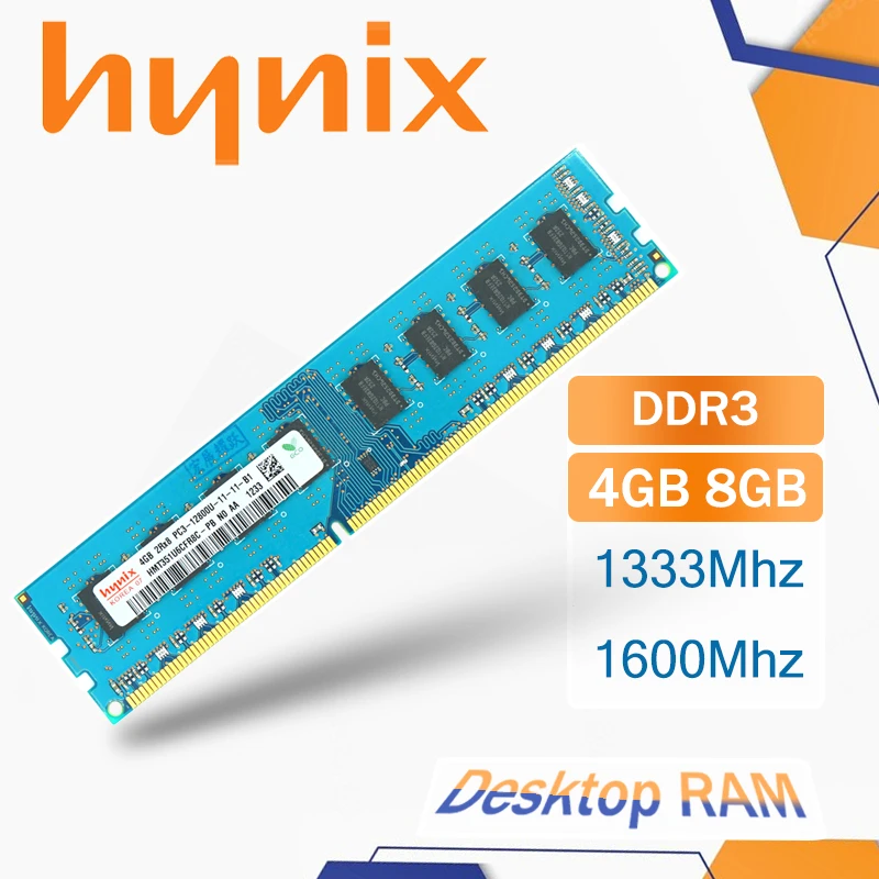 Hynix Chipset Pc Desktop 2gb 4gb 8gb Pc3 Ddr3 10600u 12800u 1333mhz 1600mhz Udimm Module Memory ...