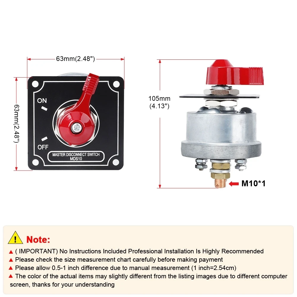 Heavy Duty Battery Disconnect Switch Battery Disconnect Switch – 125 ...
