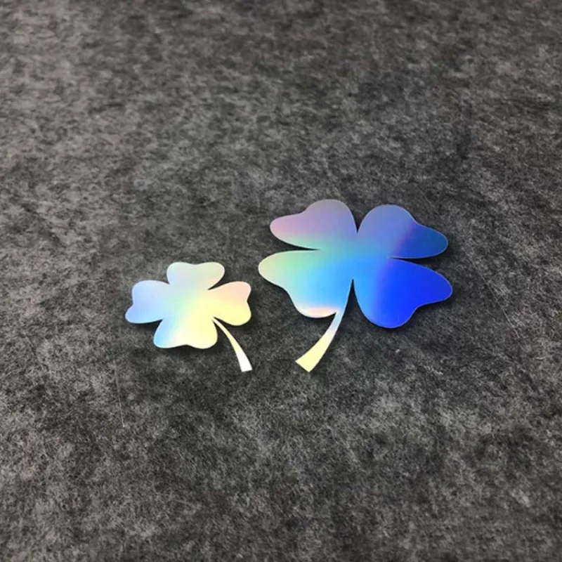Car Stickers Four-leaf Clover Body Decoration Reflective Stickers Cover ...