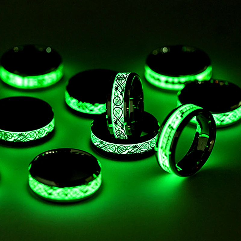 Fashion-Luminous-Dragon-Ring-Love-Heart-Retro-Stainless-Steel ...