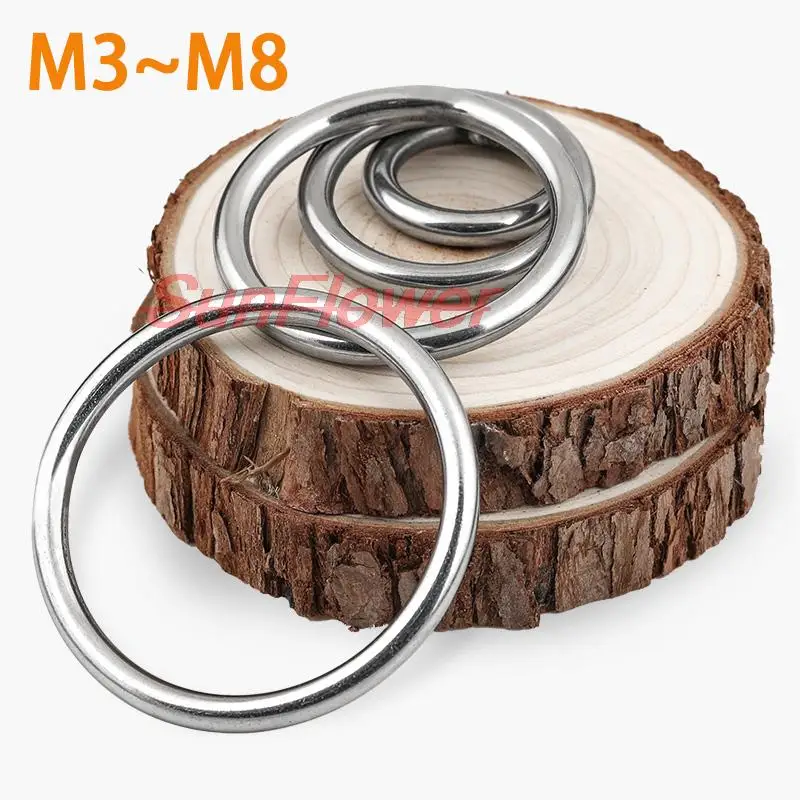 Heavy Duty Welded Round Rings Smooth Solid O Ring 304 Stainless Steel ...